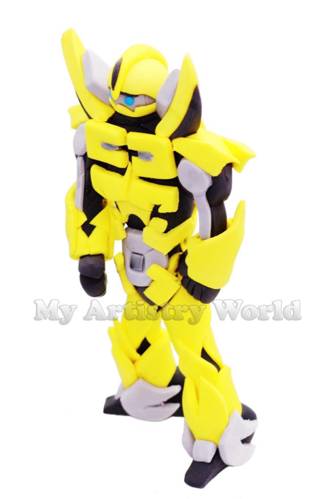 Bumblebee Transformer cake topper - My Artistry World