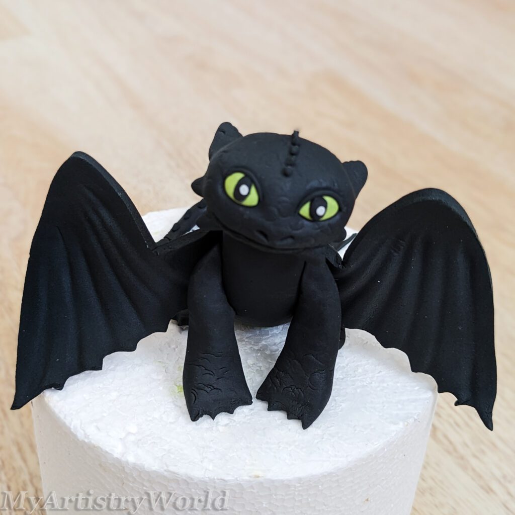 Black Dragon Cake Topper – Inspired by Toothless - My Artistry World