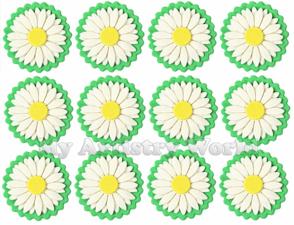 Daisy cupcake toppers - My Artistry World