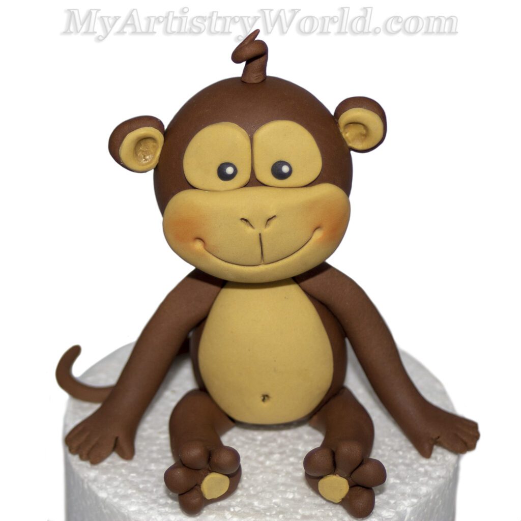 Monkey cake topper - My Artistry World
