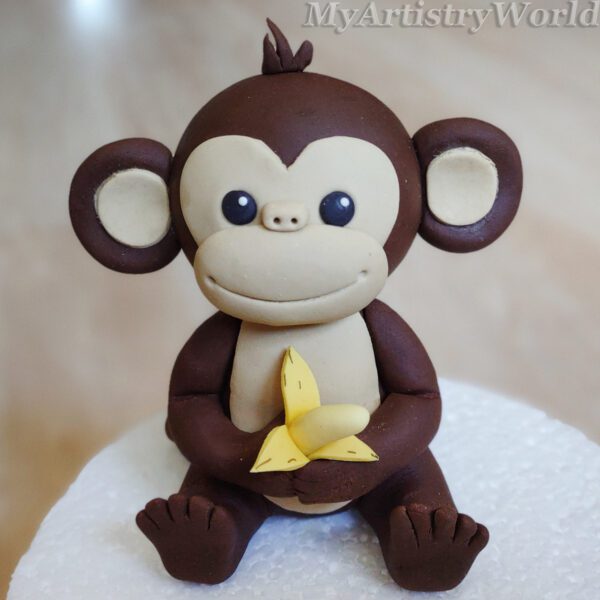Monkey cake topper - My Artistry World