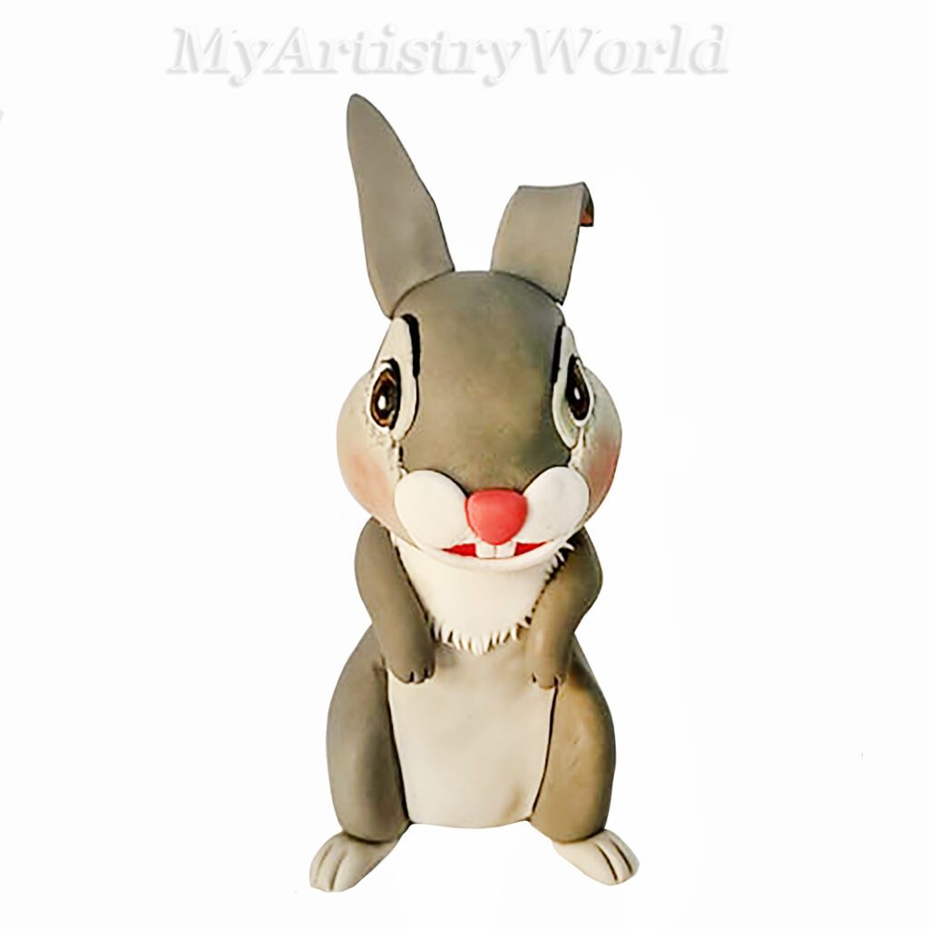 Bunny (Thumper) cake topper - My Artistry World